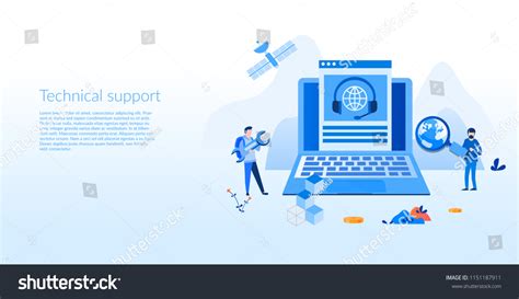 Technical Support Concept Web Page Banner Stock Vector Royalty Free 1151187911
