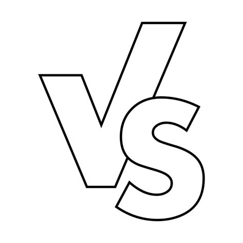 VS versus letters vector logo icon isolated on white background. VS ...
