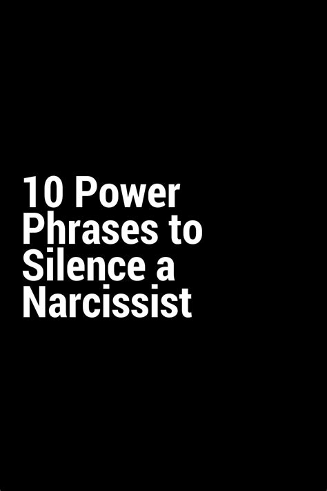 10 Power Phrases to Silence a Narcissist - releasetime.click