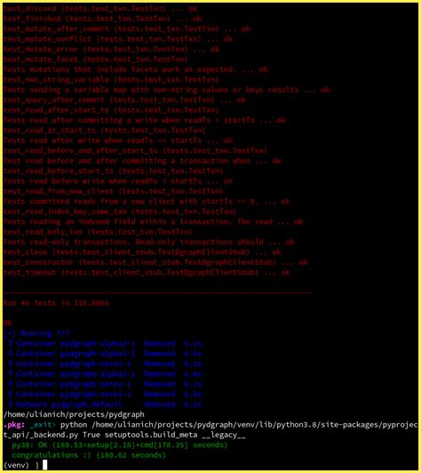 how to set up pydgraph development environment dgraph clients