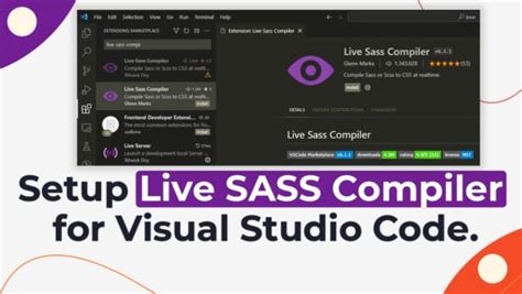 Setup Live Sass Compiler For Visual Studio Code Editor