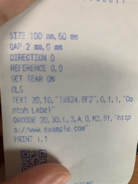 hasil dari print tsc menampilkan seluruh fungsi dari options bagaimana