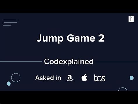 Jump Game Asked In Apple Amazon TCS Codexplained YouTube