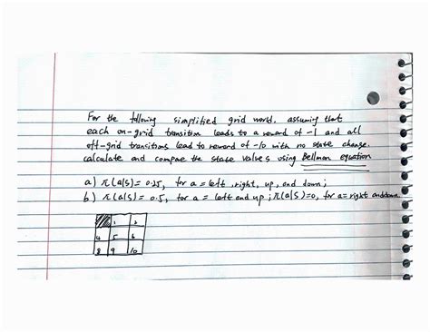 Solved For The Tollowing Simplitied Grid Norld Assuming