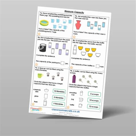 Year 1 Measure Capacity Varied Fluency Resource Classroom Secrets