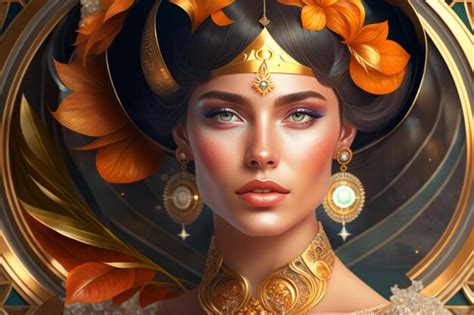 Premium Ai Image Beautiful Woman With Ornaments