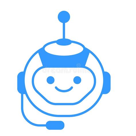 Robotic Assistant Icon With Headset Sign Robot Chat Bot Icon Design Robotic Assistant Icon With Headset Sign Robot Chat Bot Icon Design