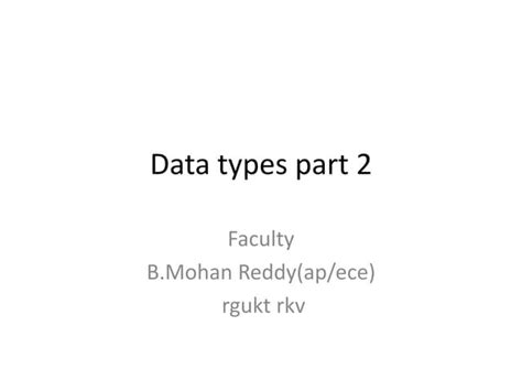 Data Types Part 2 Pdf Pdf Programming Languages Computing