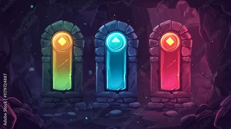 vector game life progress bar cartoon ui avatar frame with health and