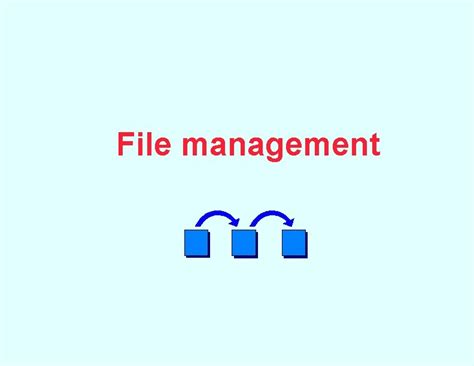 File Management File Systems Architecture Access Methods Logical