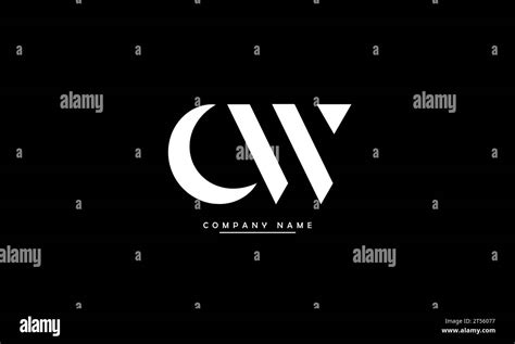 Cw Wc Abstract Letters Logo Monogram Stock Vector Image And Art Alamy