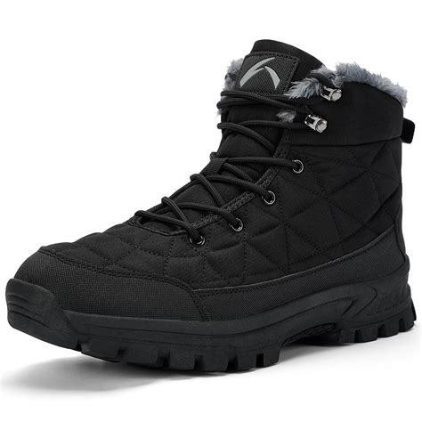 Upsolo Mens Winter Trekking Ankle Booties Snow Boots
