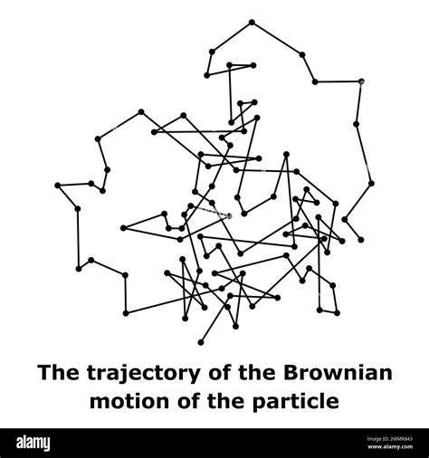 The Trajectory Of The Brownian Motion Of The Particle Illustration