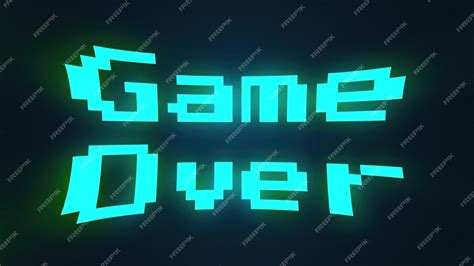 Premium Photo A Videogame Ending Screen With Text Game Over 3d