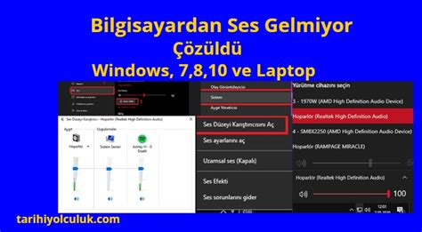 Bilgisayardan Ses Gelmiyor Çözüldü Windows 7810 Ve Laptop Webhaberim