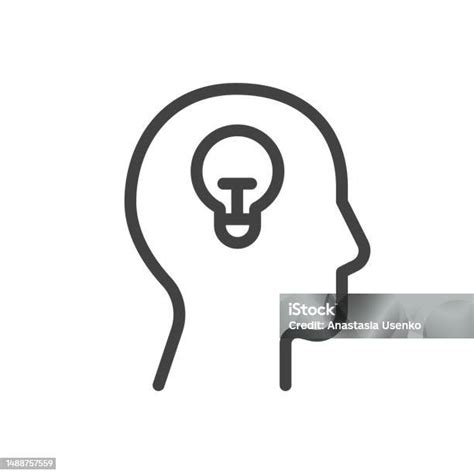 개요 스타일 Ui 아이콘 온라인 교육 및 훈련 과정 모음입니다 벡터 검정 선형 그림입니다 머리 아이디어 기호에 있는 전구는 흰색으로 분리되어 있습니다 대학 과학을 위한