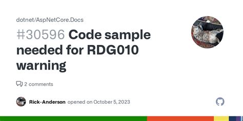 Code Sample Needed For Rdg010 Warning · Issue 30596 · Dotnet