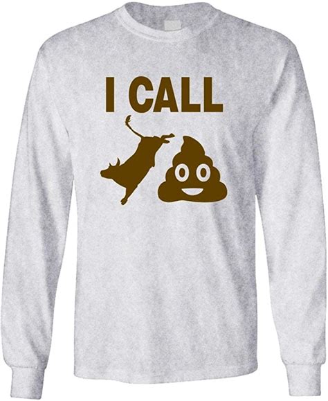 I Call Bull Shit Emoji Poop Bullshit Emote Long Sleeved