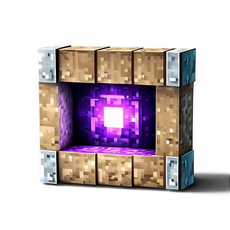 Download Minecraft Nether Portal Art Png Rfv4
