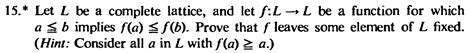 Solved 15 ﻿let L ﻿be A Complete Lattice And Let Fl→l ﻿be
