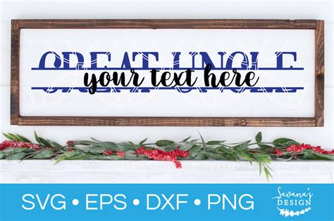 Great Uncle Split Monogram Svg