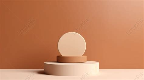 뷰티 및 화장품 제품 전시를 위한 크림 파운데이션이 포함된 미니멀리스트 3d 일러스트레이션 매끄러운 연단 소개 화장 배경