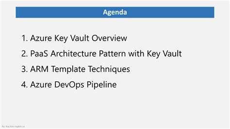 azure key vault with a paas architecture and arm template deployment ppt
