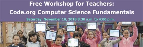 Free Workshop For Teachers Computer Science Fundamentals Iteach