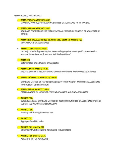 Astm Aashto Reference Standards Pdf
