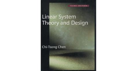 Linear System Theory And Design By Chi Tsong Chen