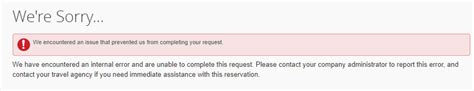 Error In Booking Travel Sap Concur Community