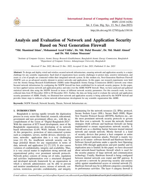 Pdf Analysis And Evaluation Of Network And Application Security Based On Next Generation Firewall