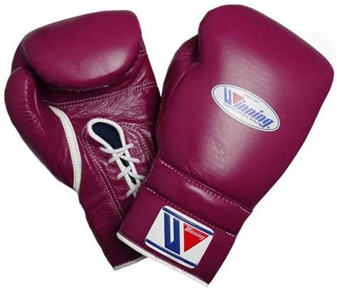 Winning Lace Up Boxing Gloves Wine Red Wjapan Boxing