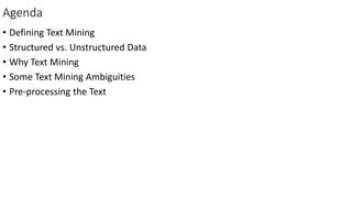 3 Introduction To Text Mining PPTX