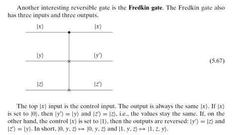 solved fredkin the not gate and the fanout gate i