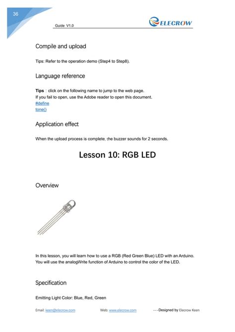 Arduino Starter Kit For Arduino Manual De Usuario PDF