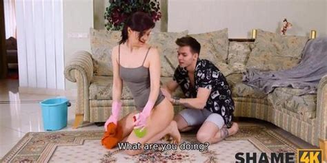 Shame K Boy Sees Cleaning Ladys Ass And Involves Her In Sex On Couch Tnaflix Com
