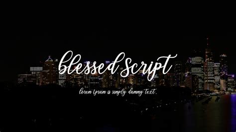 Blessed Script Font Download Free For Desktop And Webfont