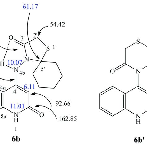 Structure Of Compound 6b And Its Isomeric Structure 6b Download Scientific Diagram