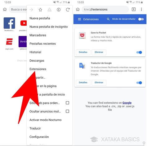 Cómo instalar extensiones de Chrome en Android