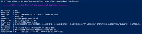 Get Applockereventlog To Extract All The Log Relatives To Applocker