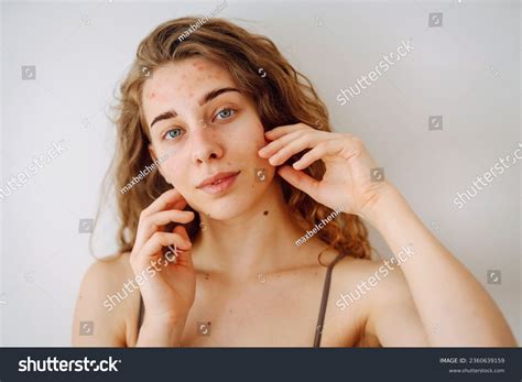 Close Up Portrait Beautiful Woman Without Makeup Stock Photo Shutterstock