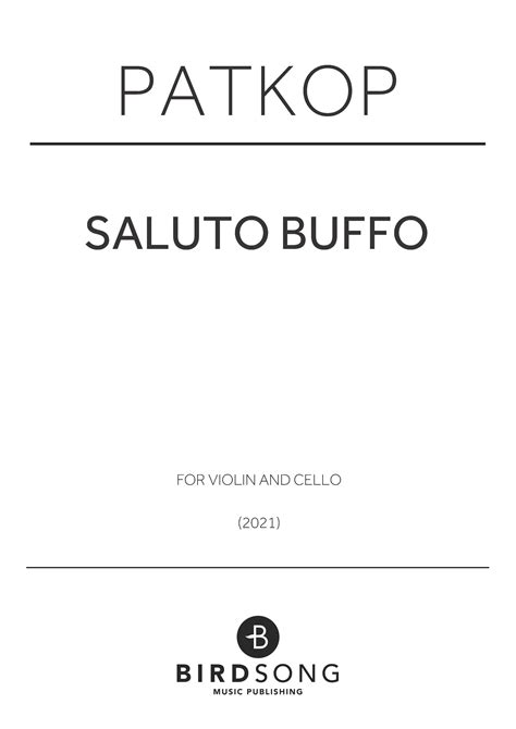 Saluto Buffo Violin And Cello Faber Music
