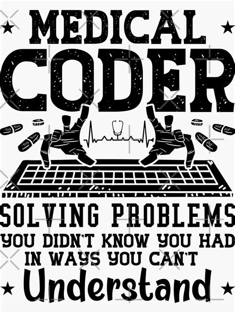 Medical Coder Solving Problems Coding Assistant Sticker By