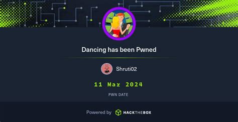 Shruti Jaiswal On Linkedin Owned Dancing From Hack The Box
