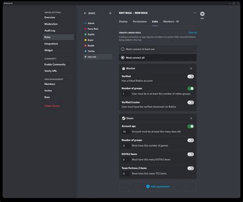 Linked Roles Server Admin Edition Rdiscord