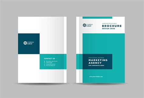 비즈니스 브로셔 커버 디자인 또는 연간 보고서 및 회사 프로필 표지 또는 소책자 및 카탈로그 커버 책표지에 대한 스톡 벡터 아트