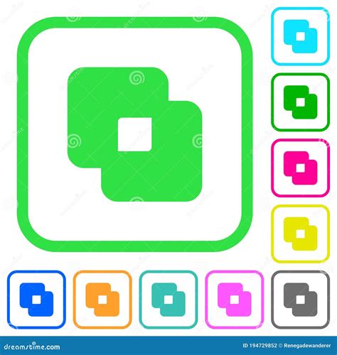 Exclude Shapes Vivid Colored Flat Icons Stock Vector Illustration Of Operation Objects