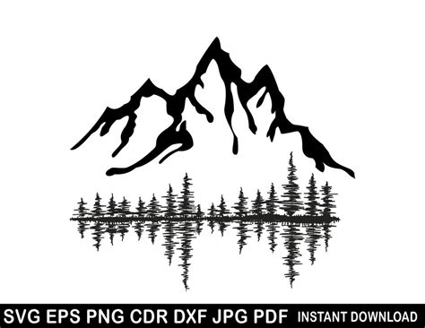 Wilderness Deer Svg Compass Cut File For Cricut Mountains Silhouette