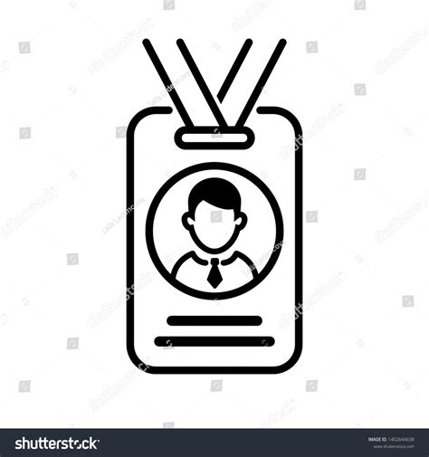 Press Card Outline Icon Linear Style Stock Vector Royalty Free
